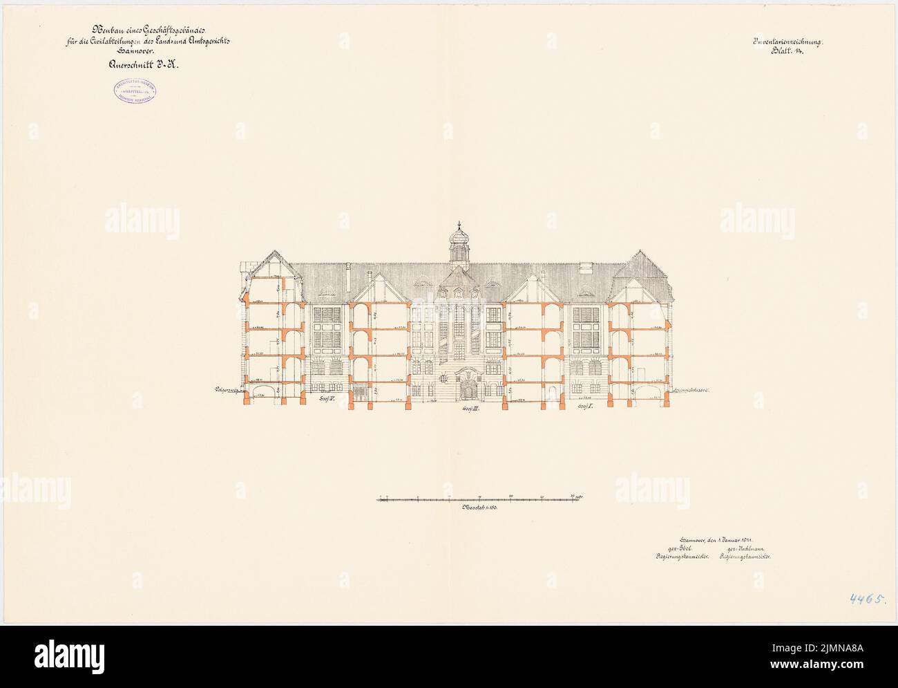 Unknown architect, district and district court in Hanover (approx. 1911 ...
