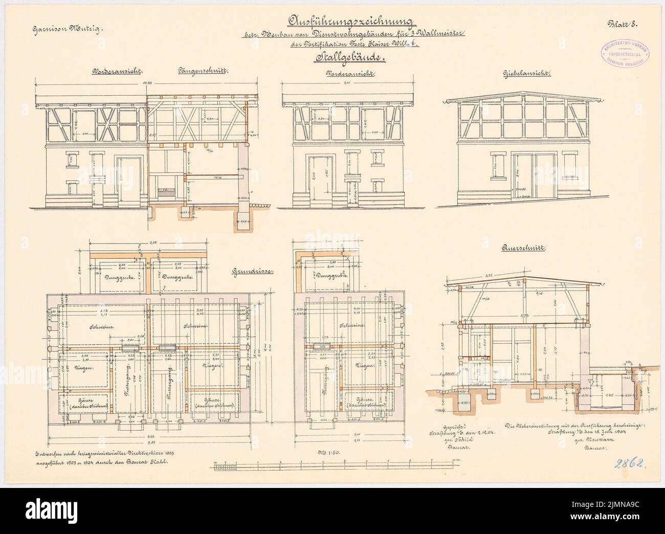 Kahl, garrison in Mutzig. Residential buildings for three Wallmeister ...