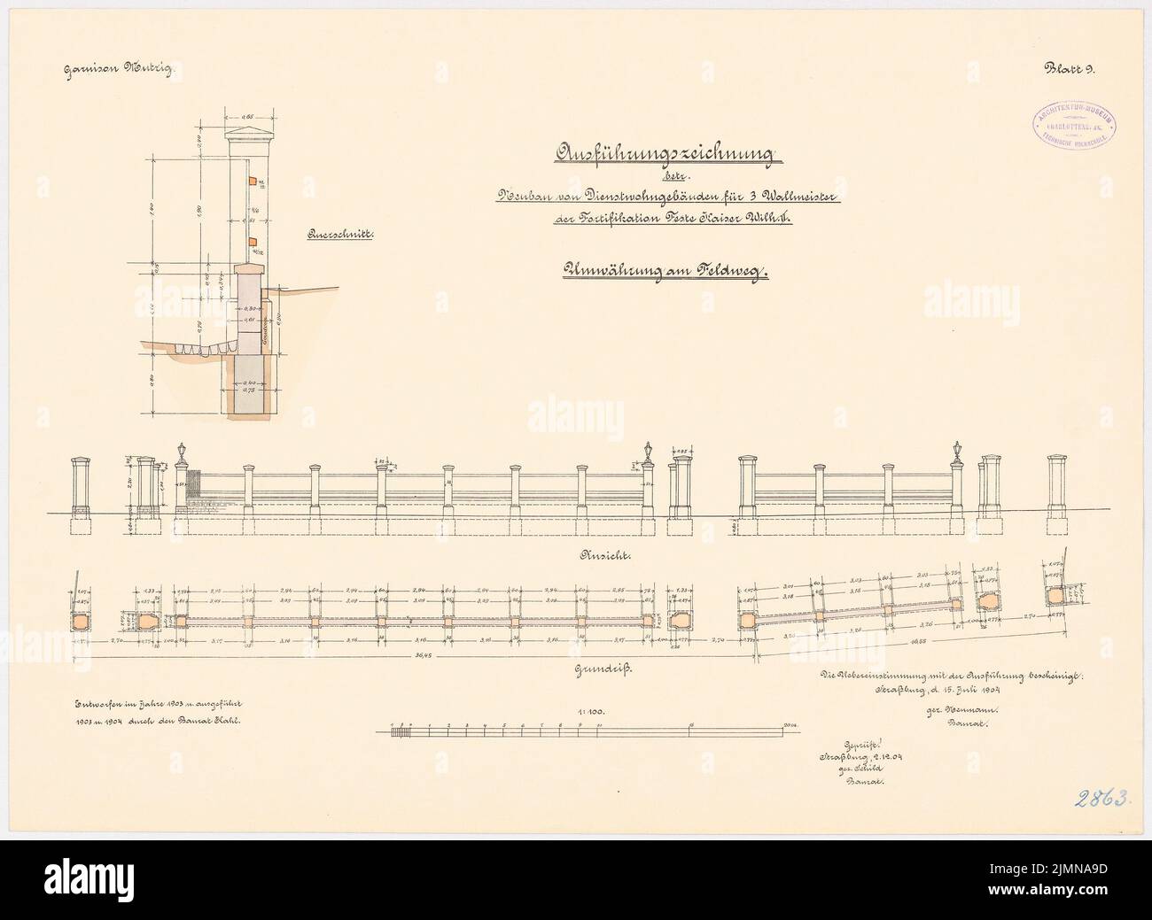 Kahl, garrison in Mutzig. Residential buildings for three Wallmeister ...
