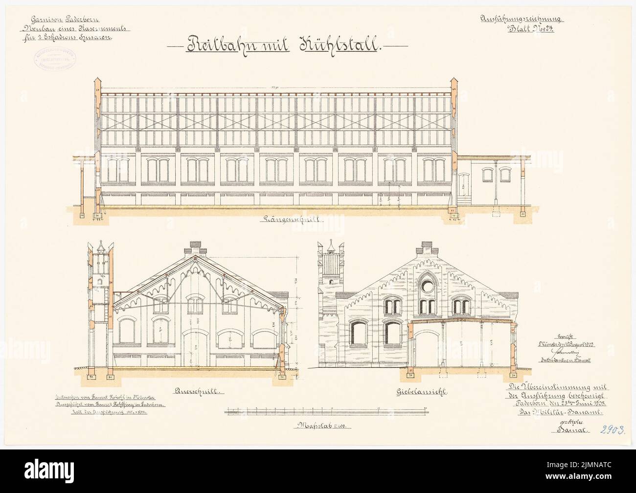 Raw cabbage, barracks for 2 escadrons hussars in Paderborn (1901-1904 ...