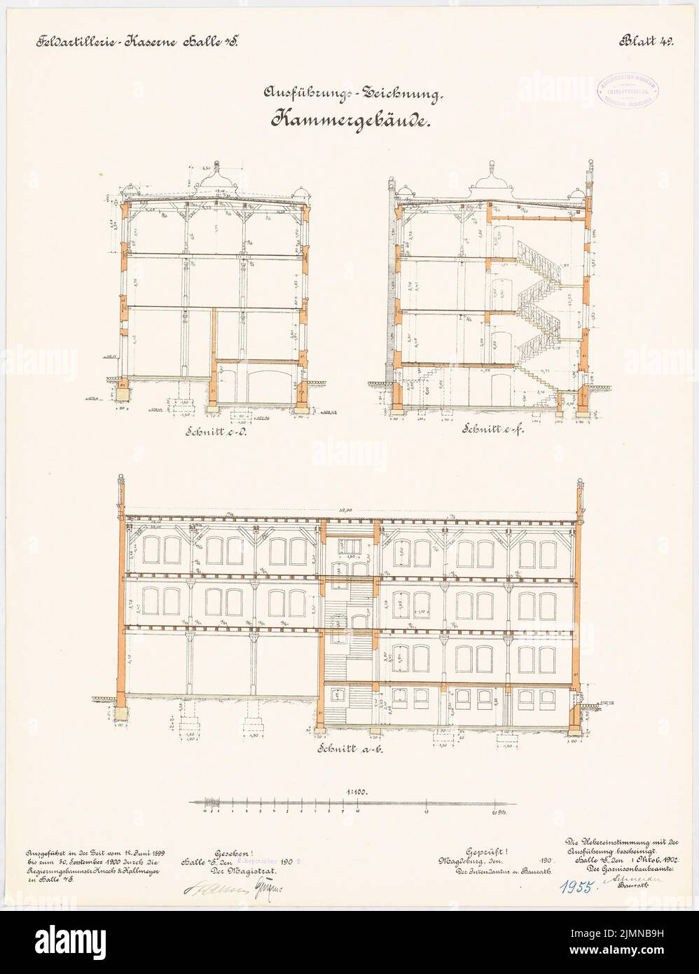 Knoch & Kallmeyer, field artillery barracks in Halle/Saale (1899-1902 ...