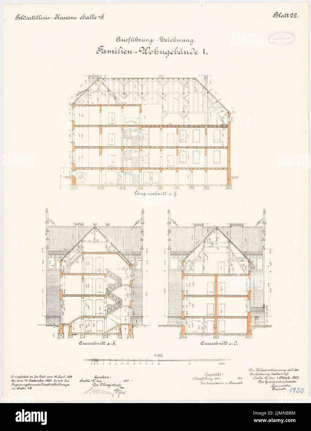 Knoch & Kallmeyer, field artillery barracks in Halle/Saale (1899-1902 ...