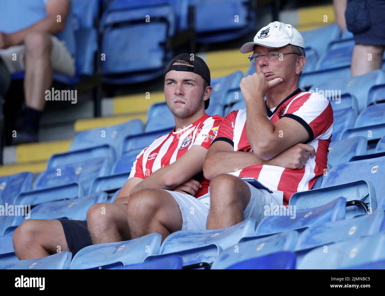 Brentford fans in the stands before the Premier League match at the ...