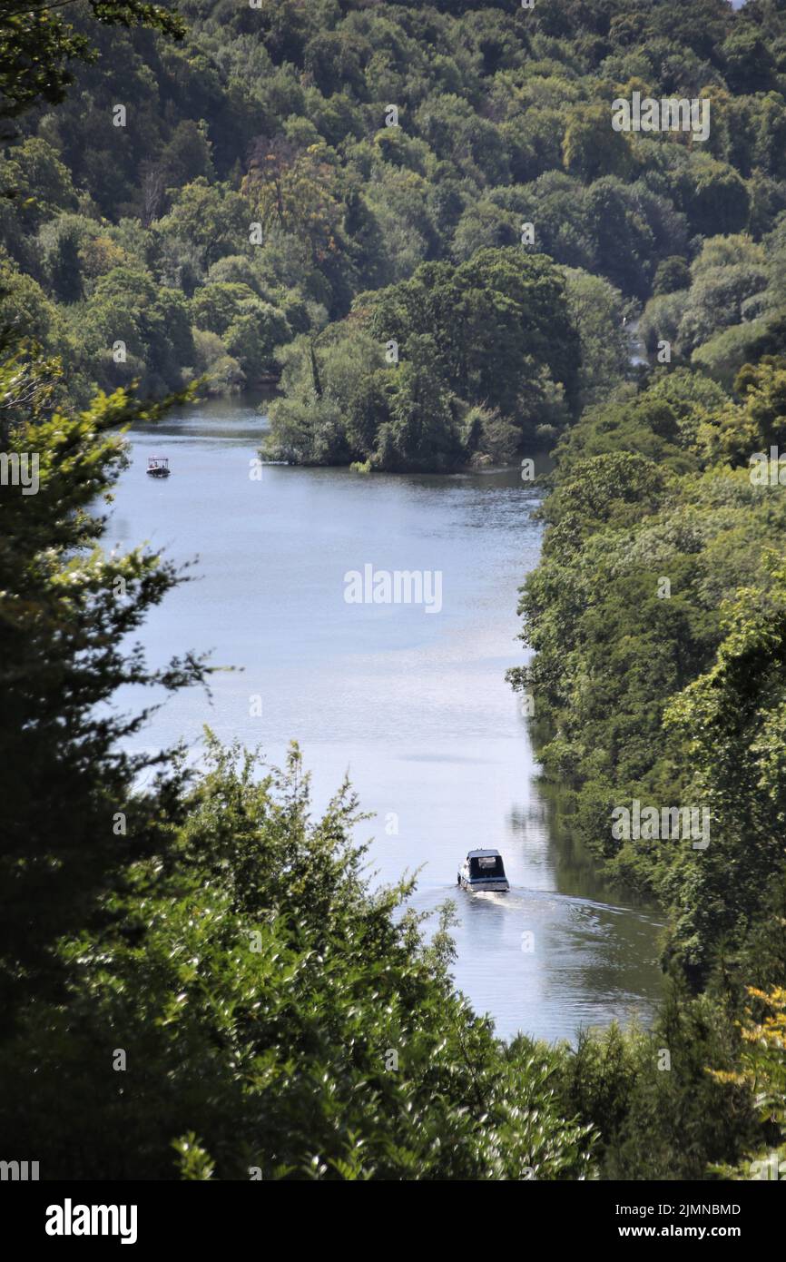 high level view of river thames and countryside Stock Photo - Alamy
