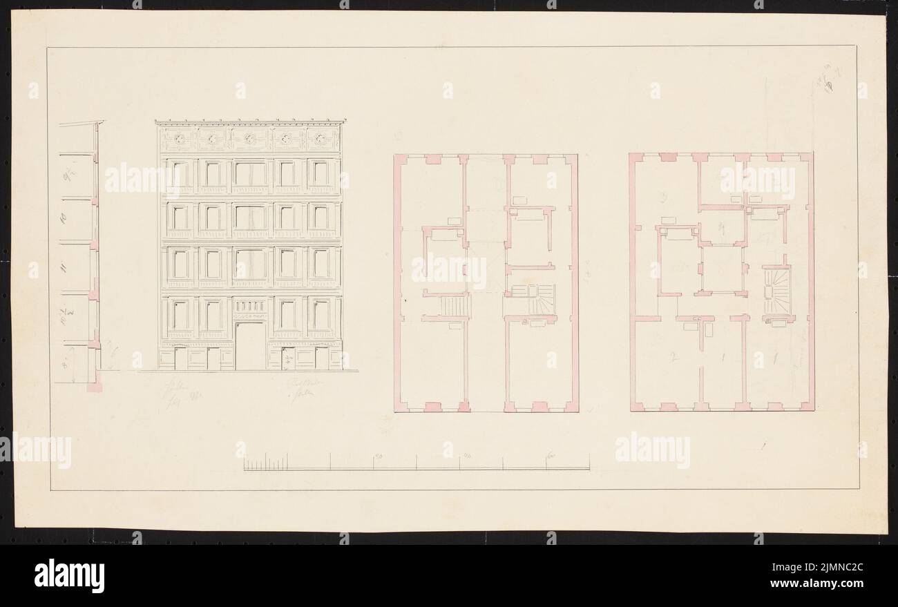 Knoblauch Eduard (1801-1865), four-storey urban residential building ...