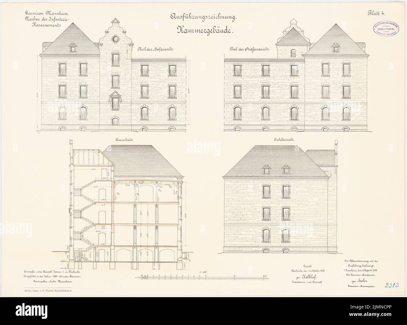 Jannasch, garrison of the infantry barrier in Mannheim. Chamber ...