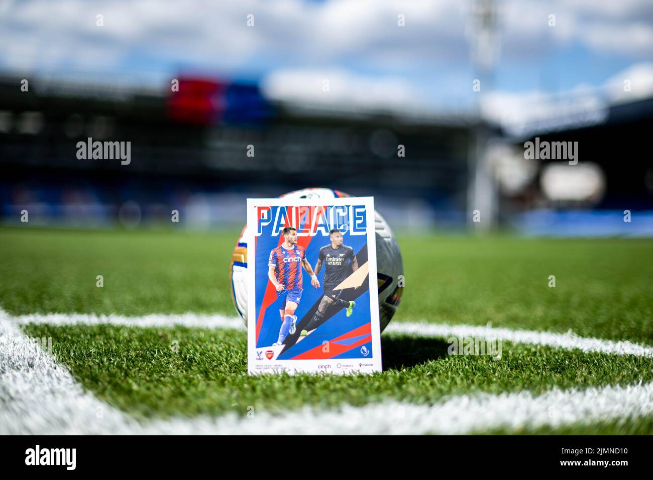 LONDON, ENGLAND - AUGUST 05: official match day programme and Nike ball ...