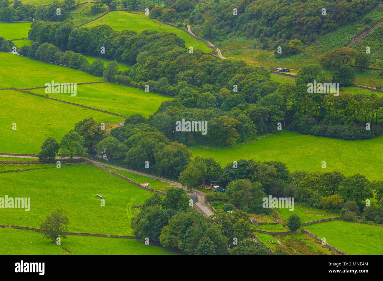 View of the Hardknott Pass, hill pass between Eskdale and the Duddon ...