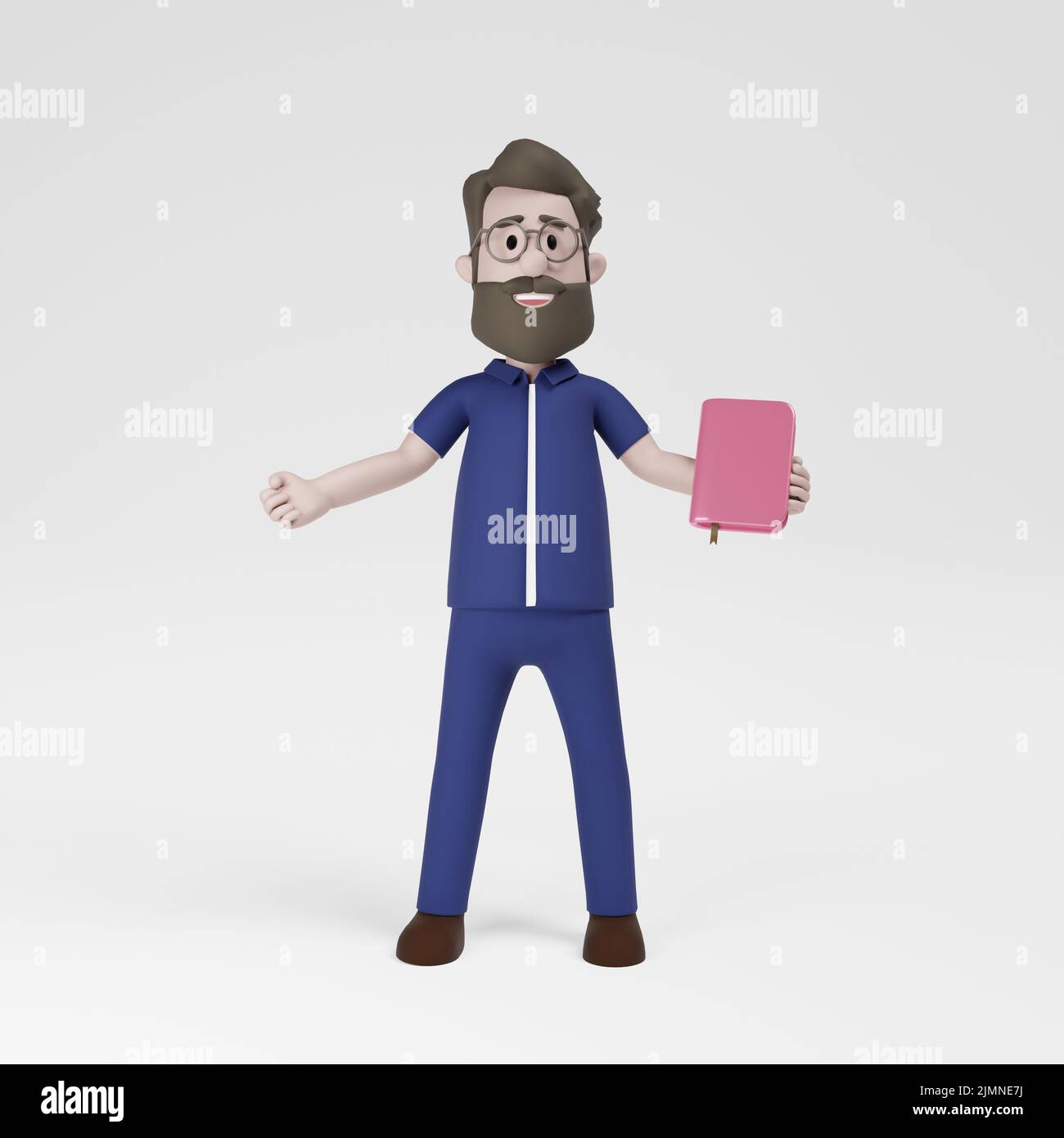 3D Man Happy Solution Presentation Stock Photo - Alamy