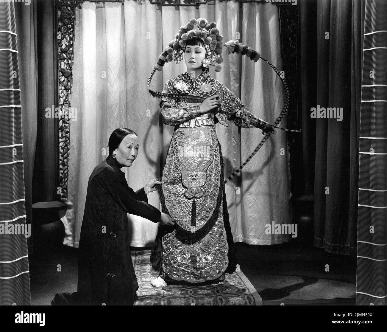 Mrs. WONG WING and ANNA MAY WONG in DAUGHTER OF SHANGHAI 1937 director ...