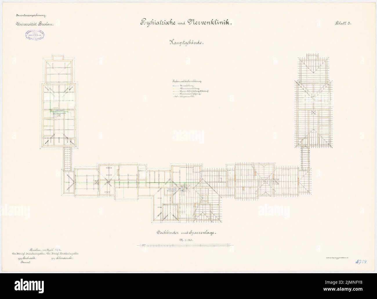 Thür Georg (1846-1924), University, Wroclaw. New buildings. Psychiatric ...