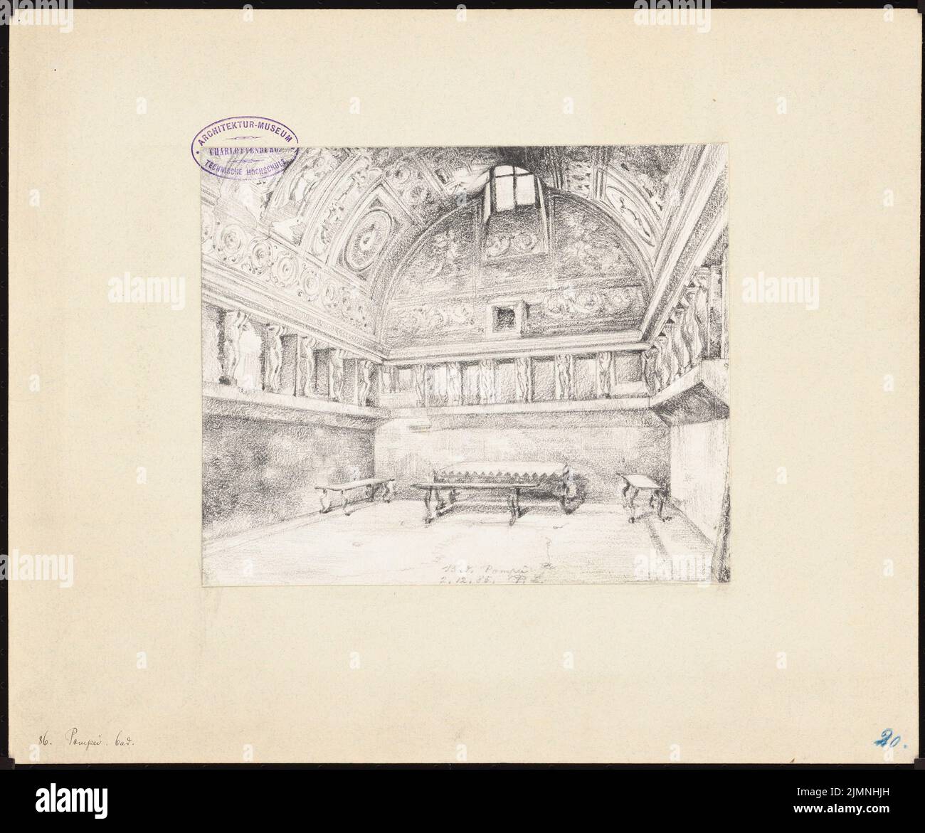 Lissel Paul (1851-1887), bath in Pompeii (02.12.1885): Perspective ...