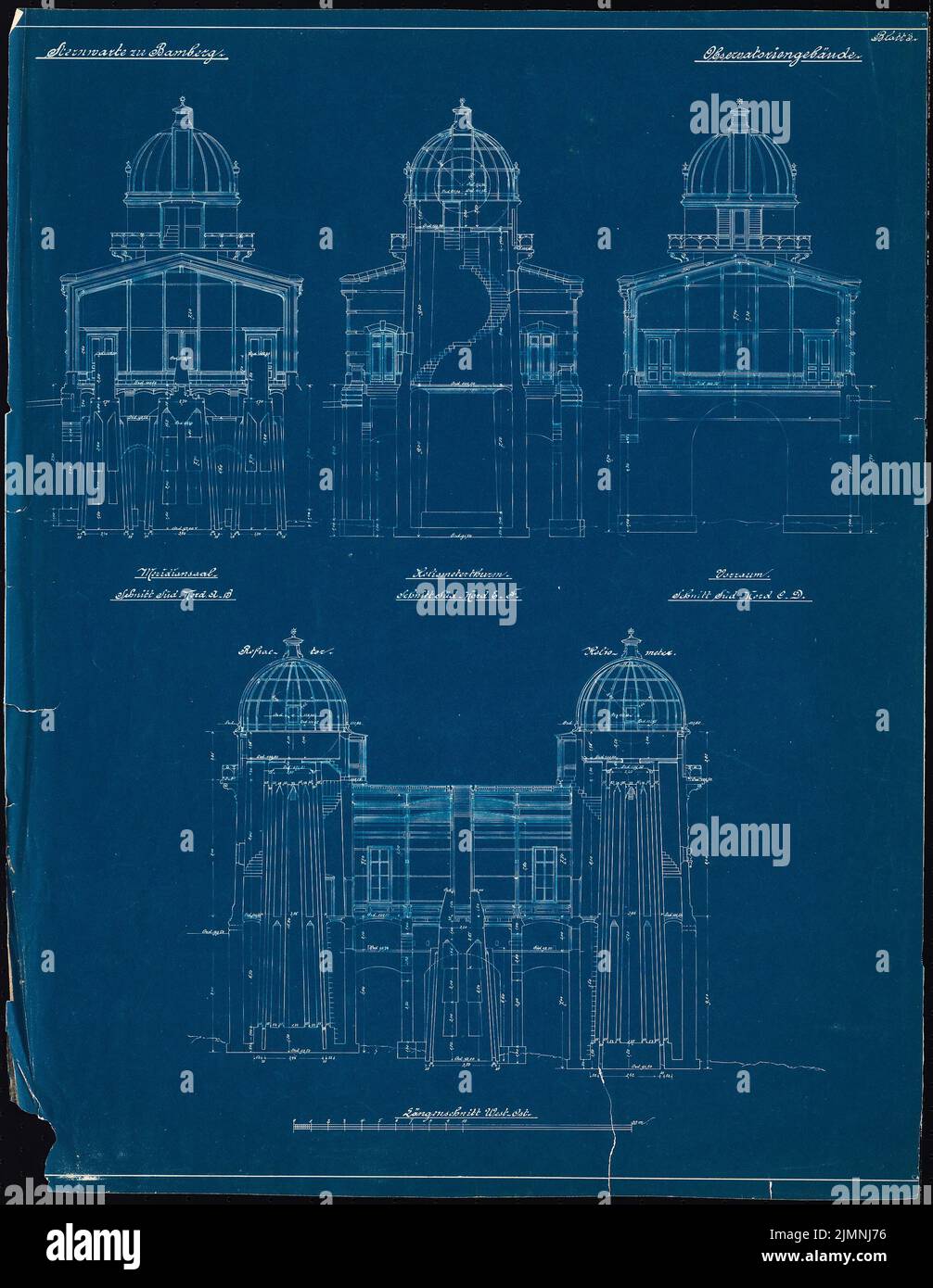 Eggert Hermann (1844-1920), Bamberg observatory. Observatory building ...