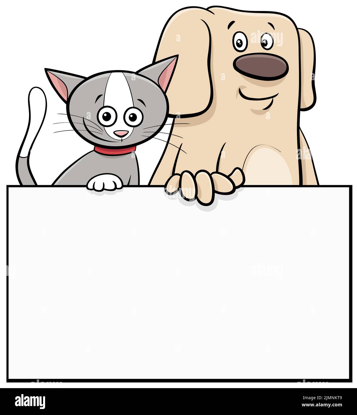 Cartoon cat board card Cut Out Stock Images & Pictures - Alamy
