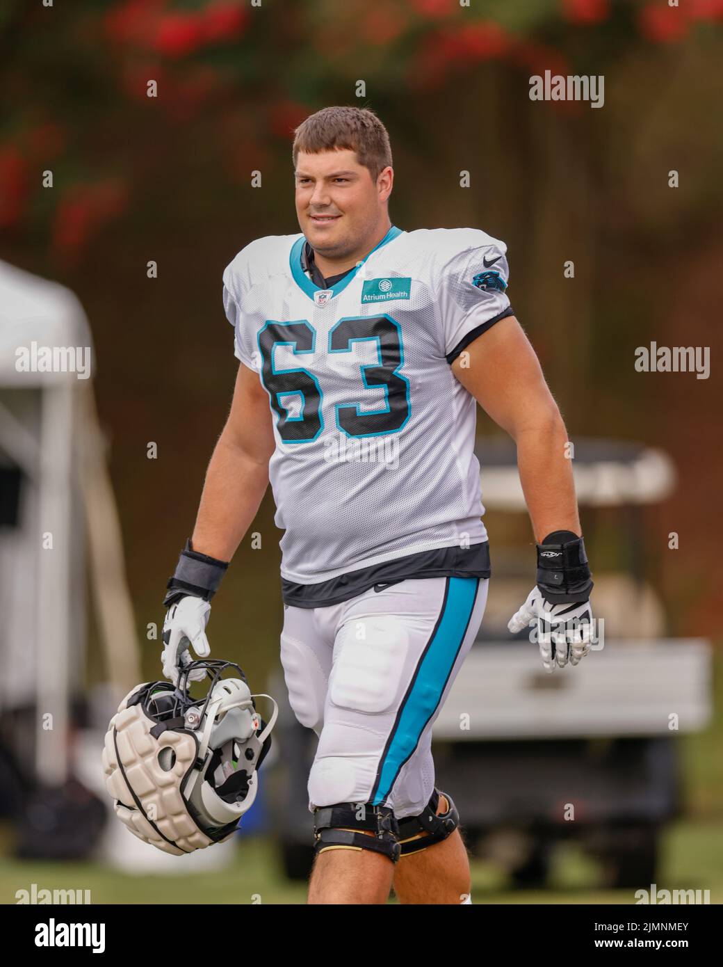 Spartanburg, SC USA; Guard Austin Corbett (63) heads out to the ...