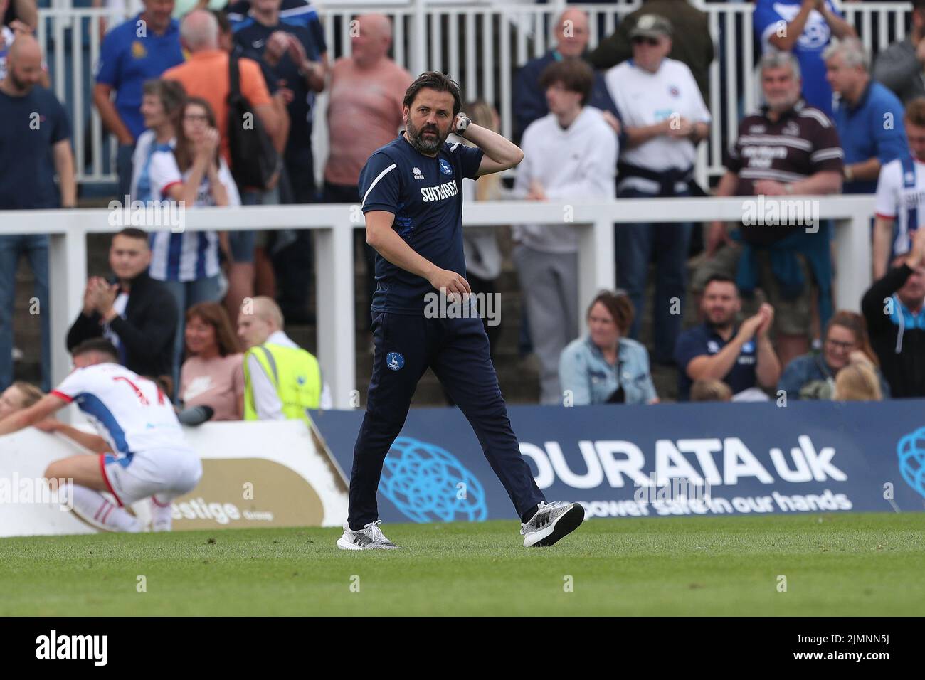 Hartlepool United manager Paul Hartley during the Sky Bet League 2 ...