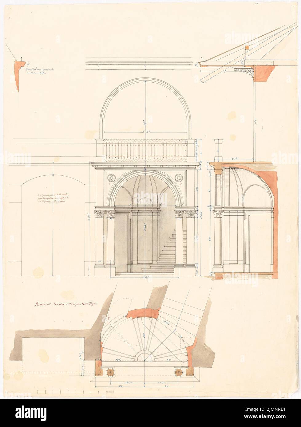 Orth August (1828-1901), Castle of Dr. Strousberg, Zbirow. Conversion ...