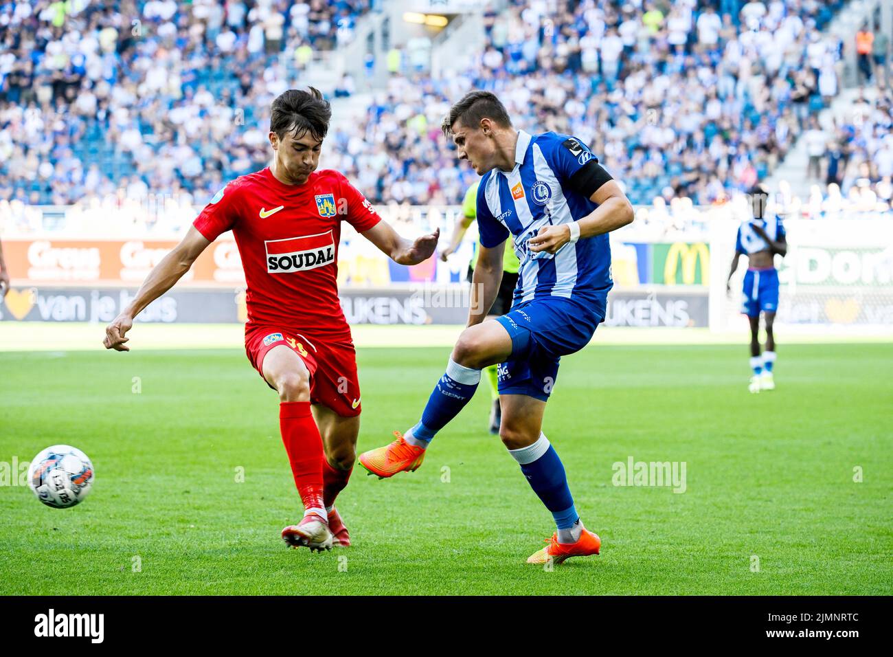 Westerlo's Thomas Van Den Keybus and Gent's Alessio Castro-Montes ...