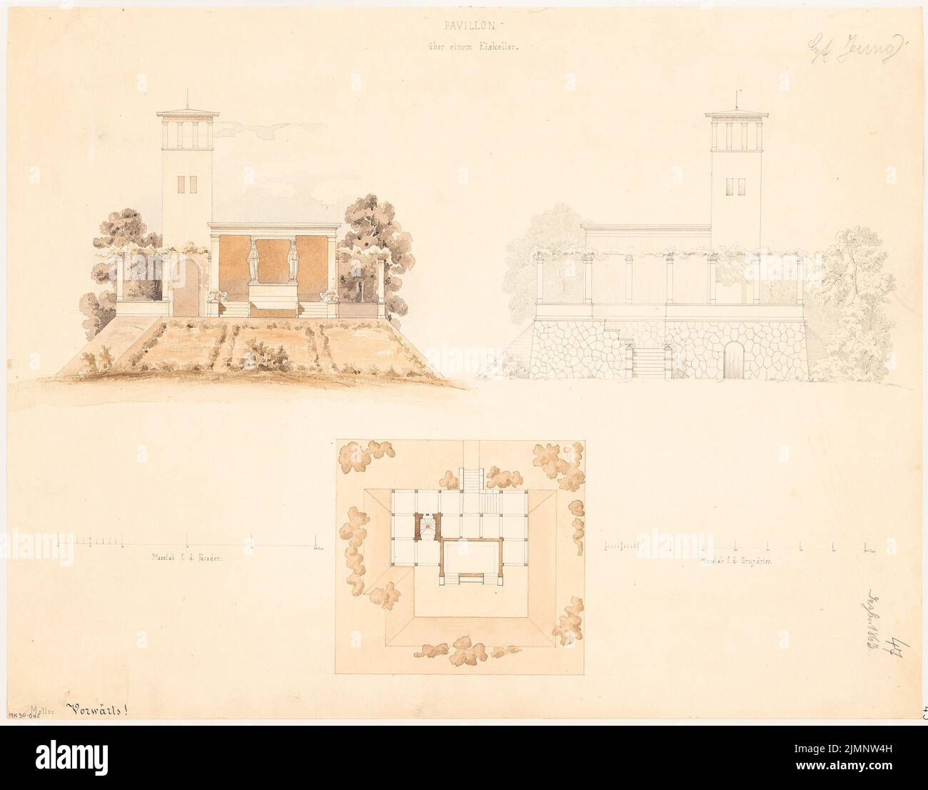 Jung Ernst (1841-1912), pavilion over an ice cellar. Monthly ...