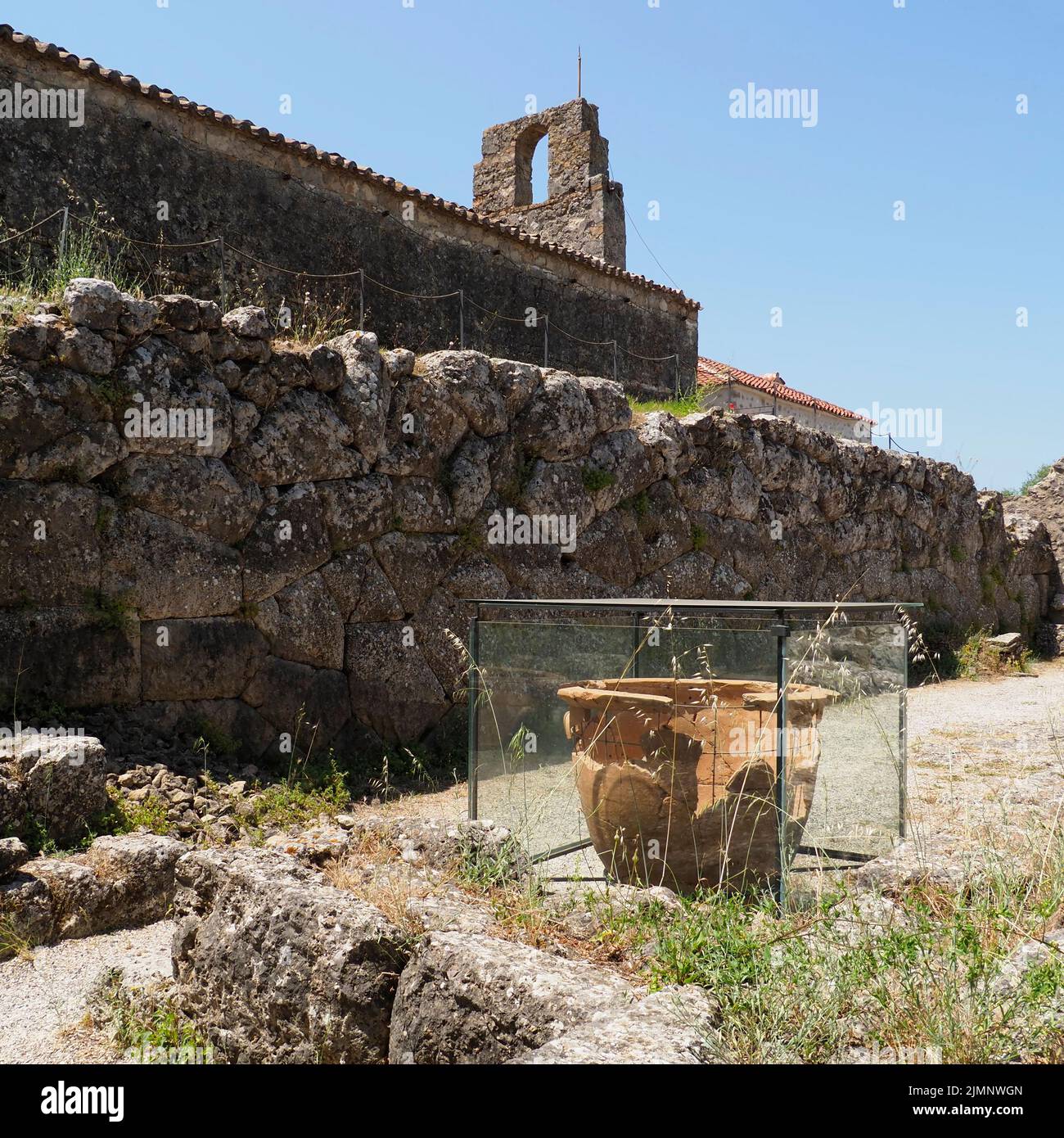 reconstructed storage pottery urn at Necromanteion of Acheron, Oracle ...