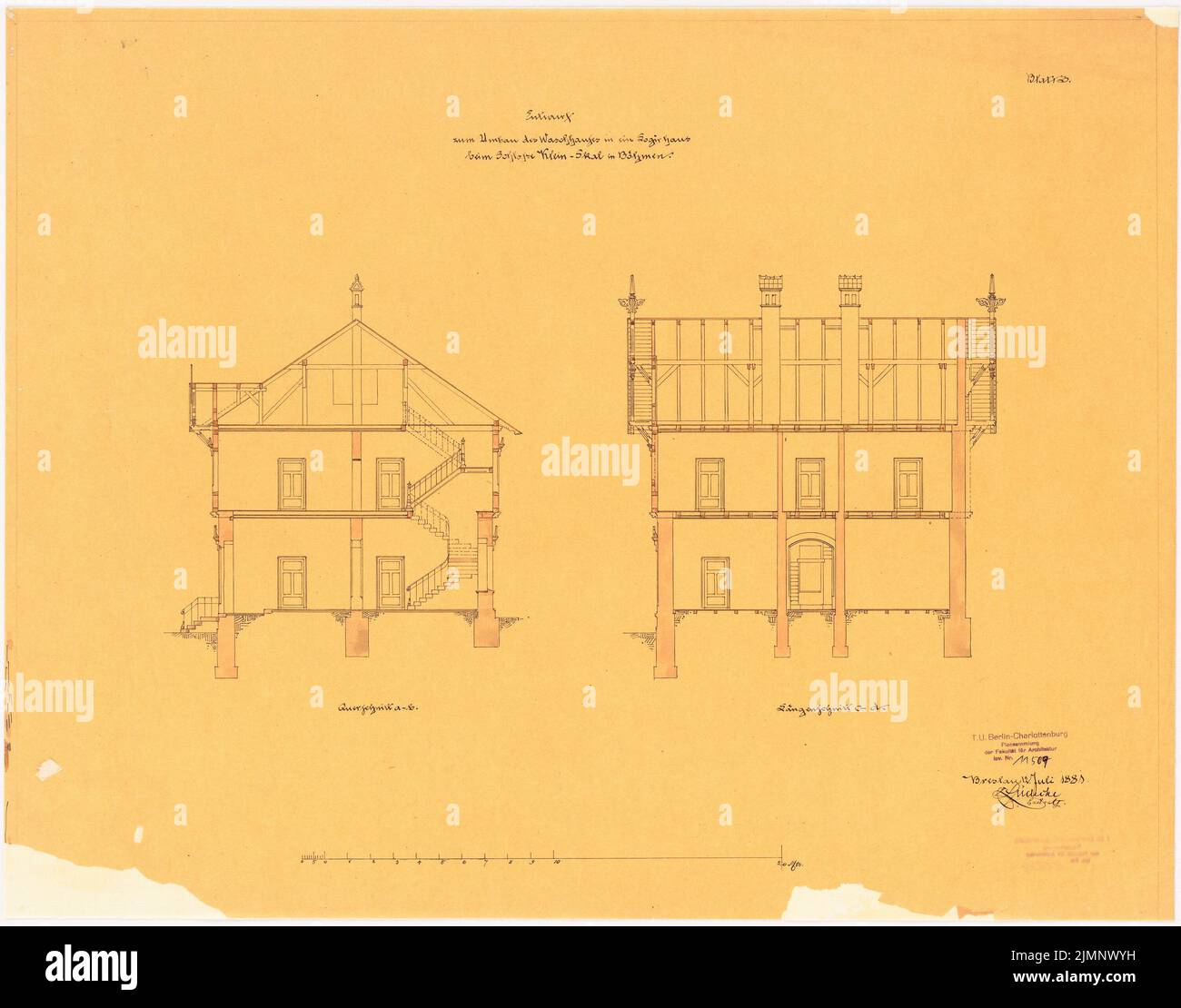 Lüdecke Carl Johann Bogislaw (1826-1894), Klein-Kal Castle near Turnau ...