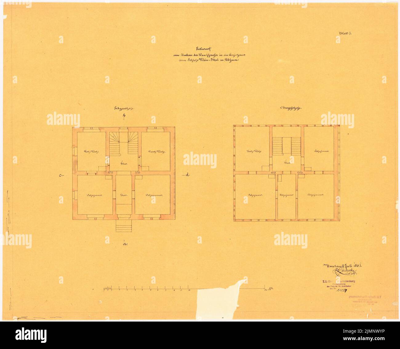 Lüdecke Carl Johann Bogislaw (1826-1894), Klein-Kal Castle near Turnau ...