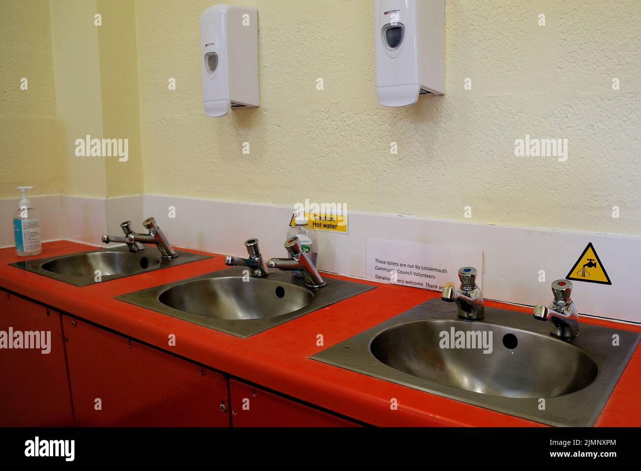 The community run lavatories in Lossiemouth, Morayshire, Scotland, UK ...