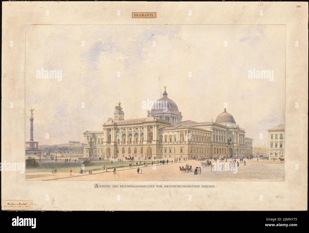 Ferstel, Heinrich Freiherr von (1828-1883), Reichstag, Berlin. Second ...