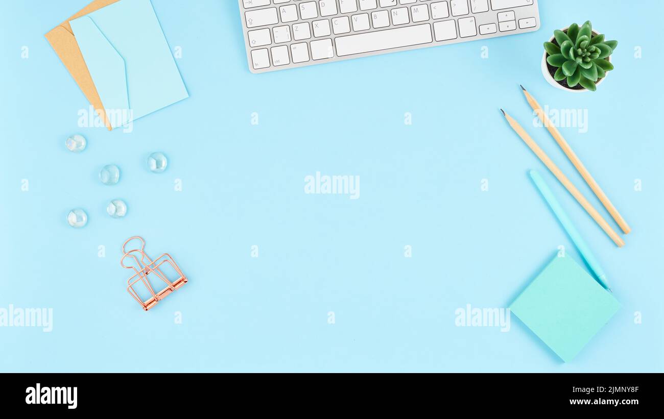 Top view creative desktop hi-res stock photography and images - Alamy