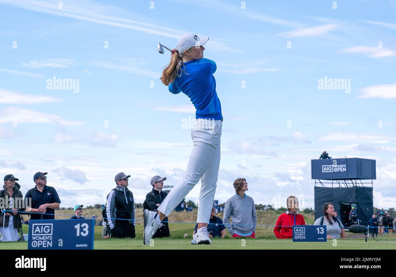 Scotland's Louise Duncan on the 13th tee during day four of the AIG ...