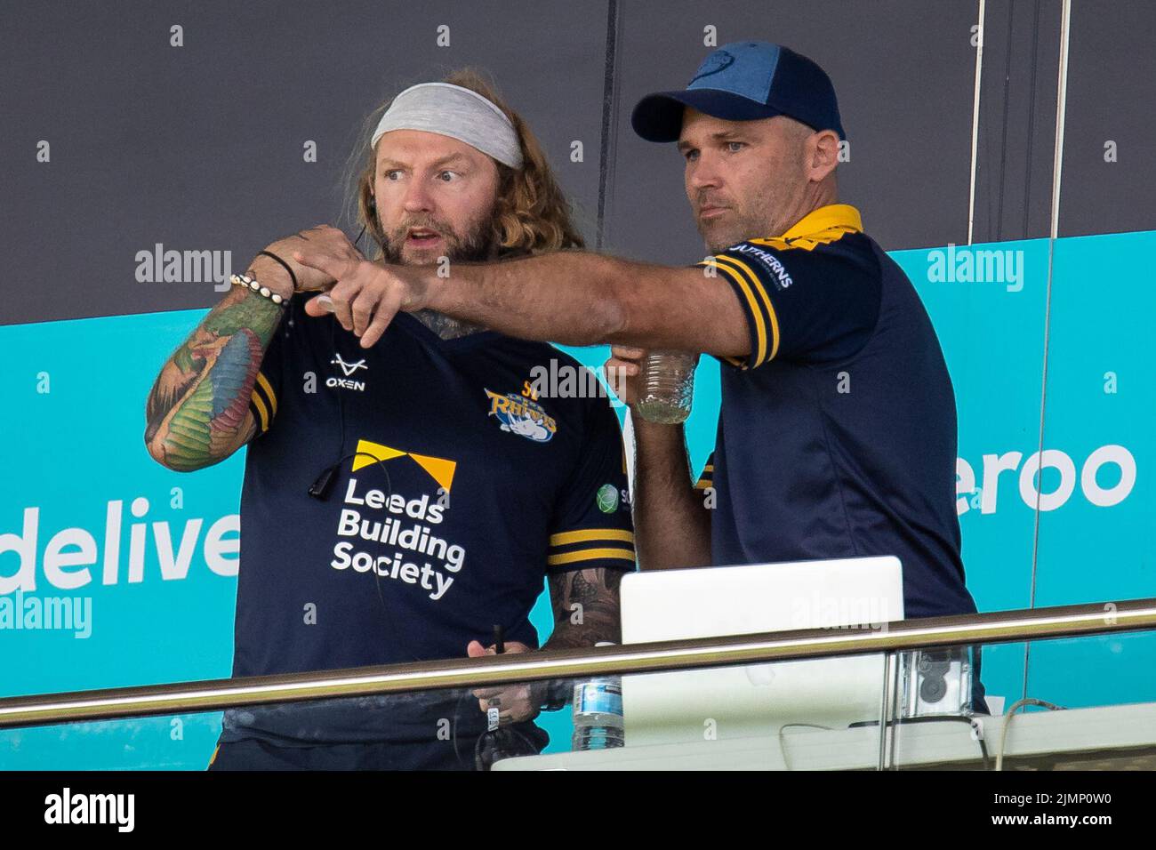 Rohan Smith Head Coach of Leeds Rhinos gestures during the game in ...