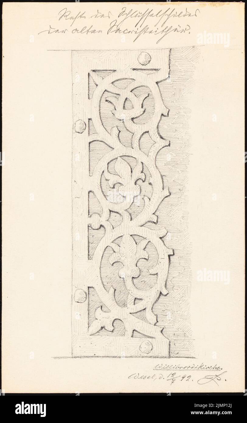 Lehmmübner Paul (1855-1916), St. Willibrord Church in Wesel (July 12 ...