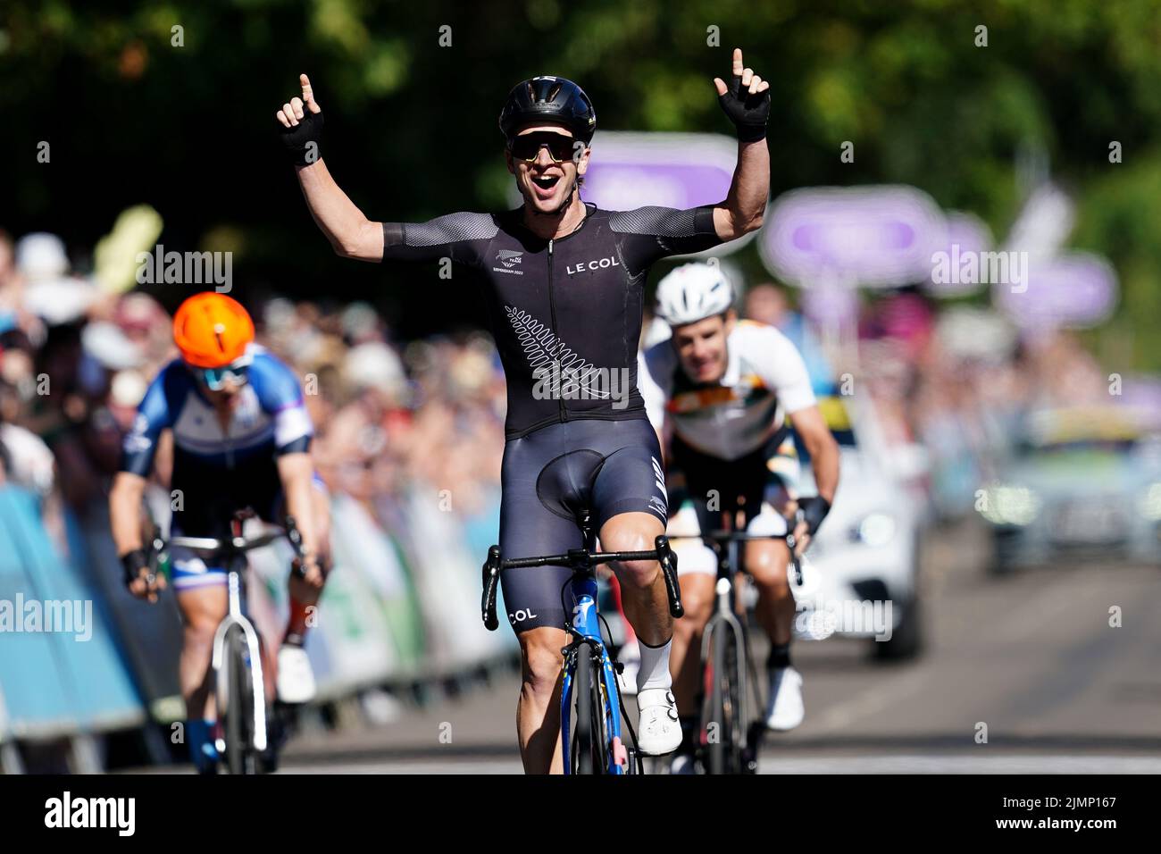 New Zealand’s Aaron Gate celebrates after winning during the Men’s Road ...