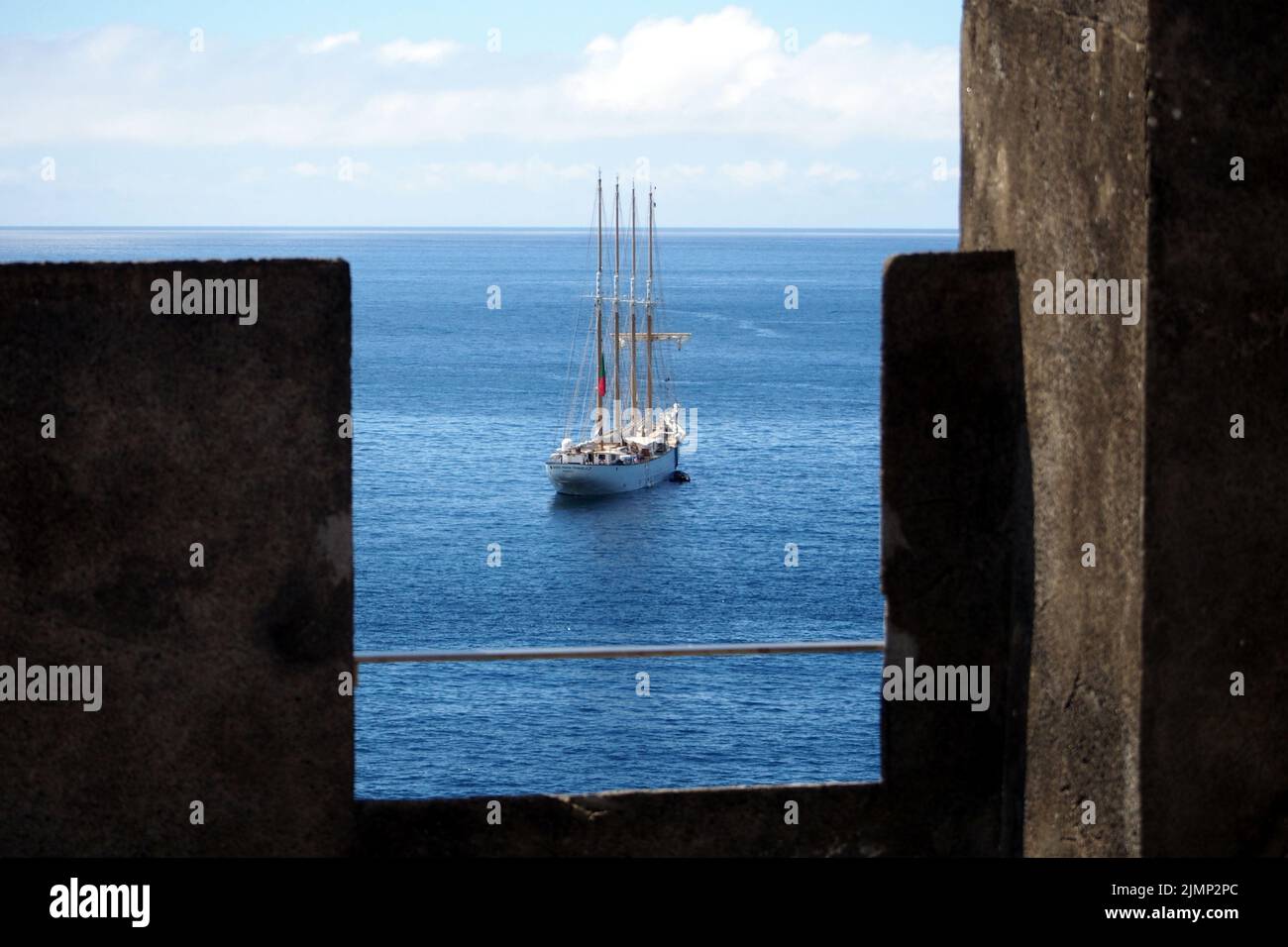 Oceanview from the Fort of Sao Sebastiao, through the port in the ...