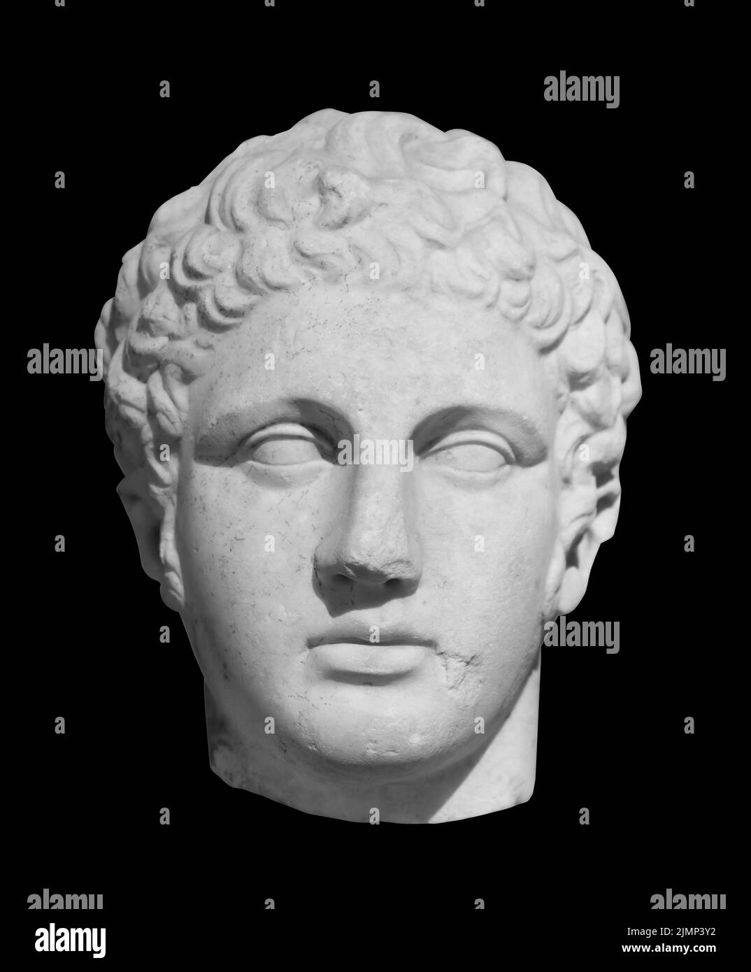 Ancient statue of the antique god of commerce, merchants and travelers ...