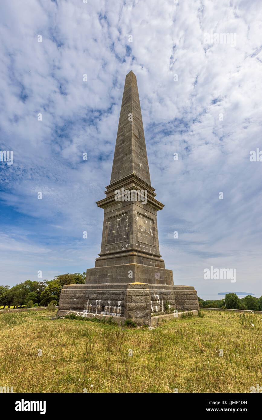 The Bulkeley Memorial on Baron Hill near Beaumaris, Isle of Anglesey ...