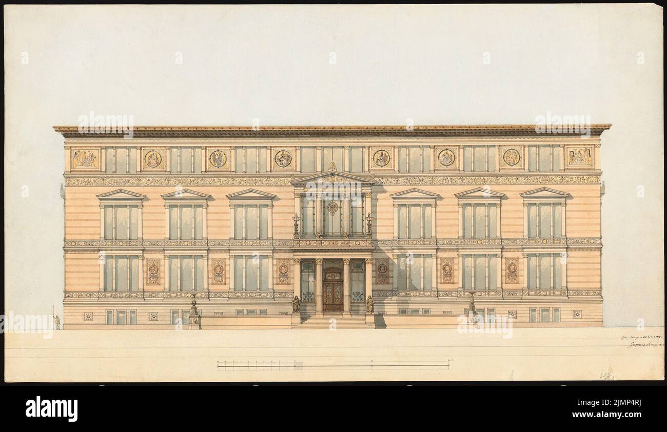 Aufriss der fassade zur prinz albrecht strasse hi-res stock photography ...