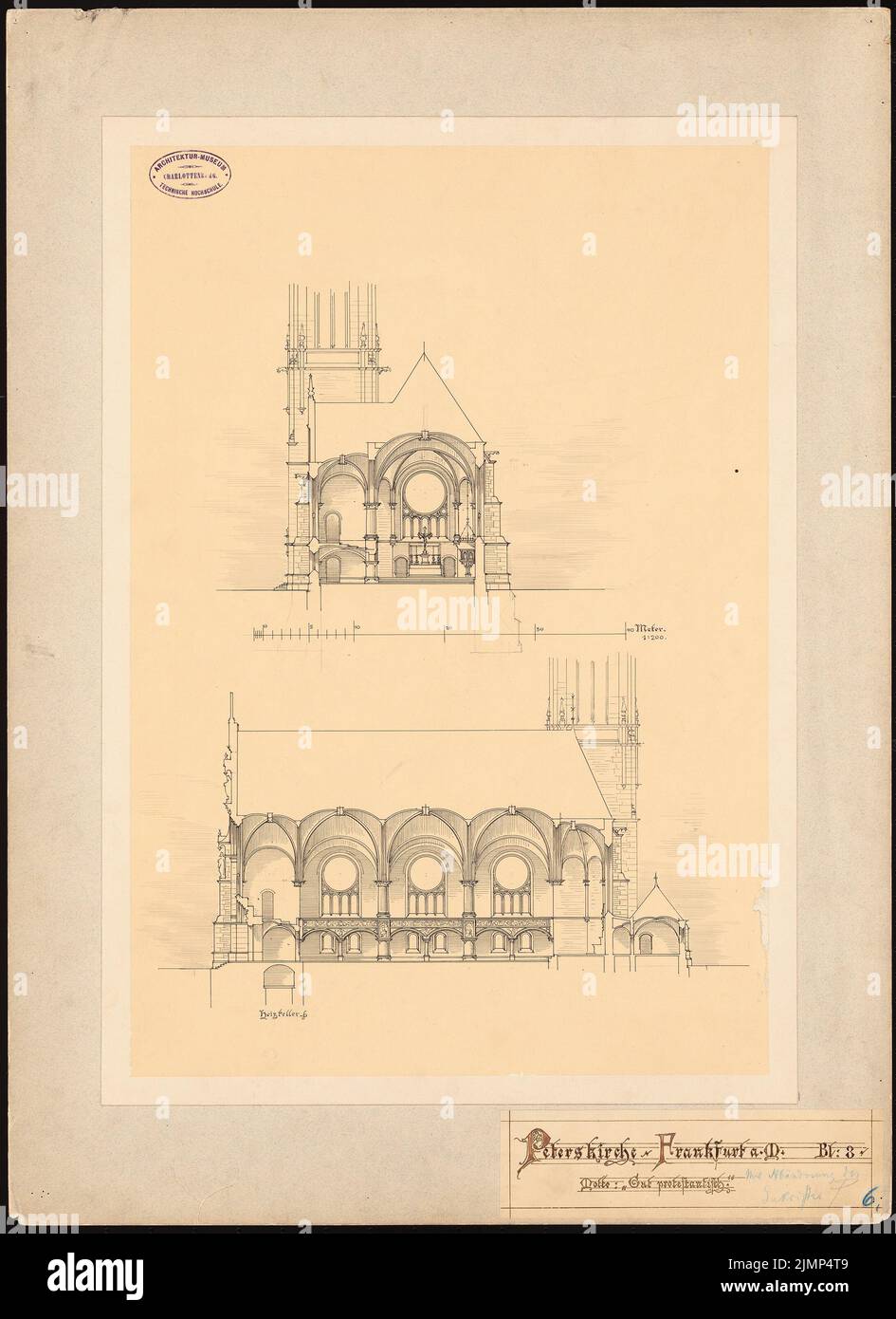 Grisebach Hans (1848-1904), Peterskirche in Frankfurt/Main (1891 ...