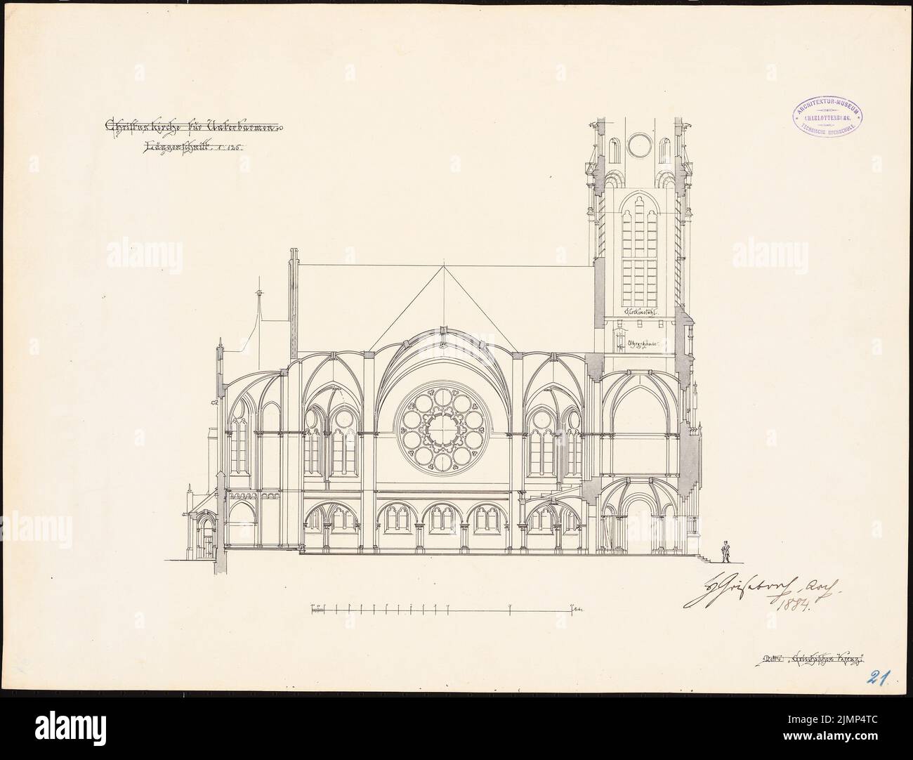 Grisebach Hans (1848-1904), Christuskirche, Unterbars (1884 ...