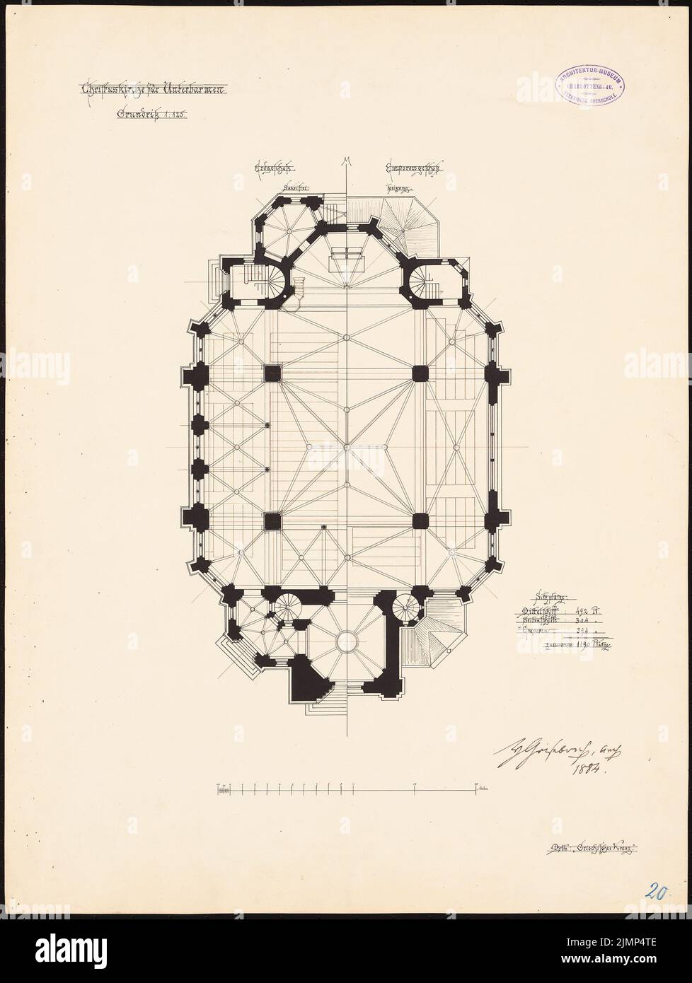 Grisebach Hans (1848-1904), Christuskirche, Unterbarmen (1884 ...