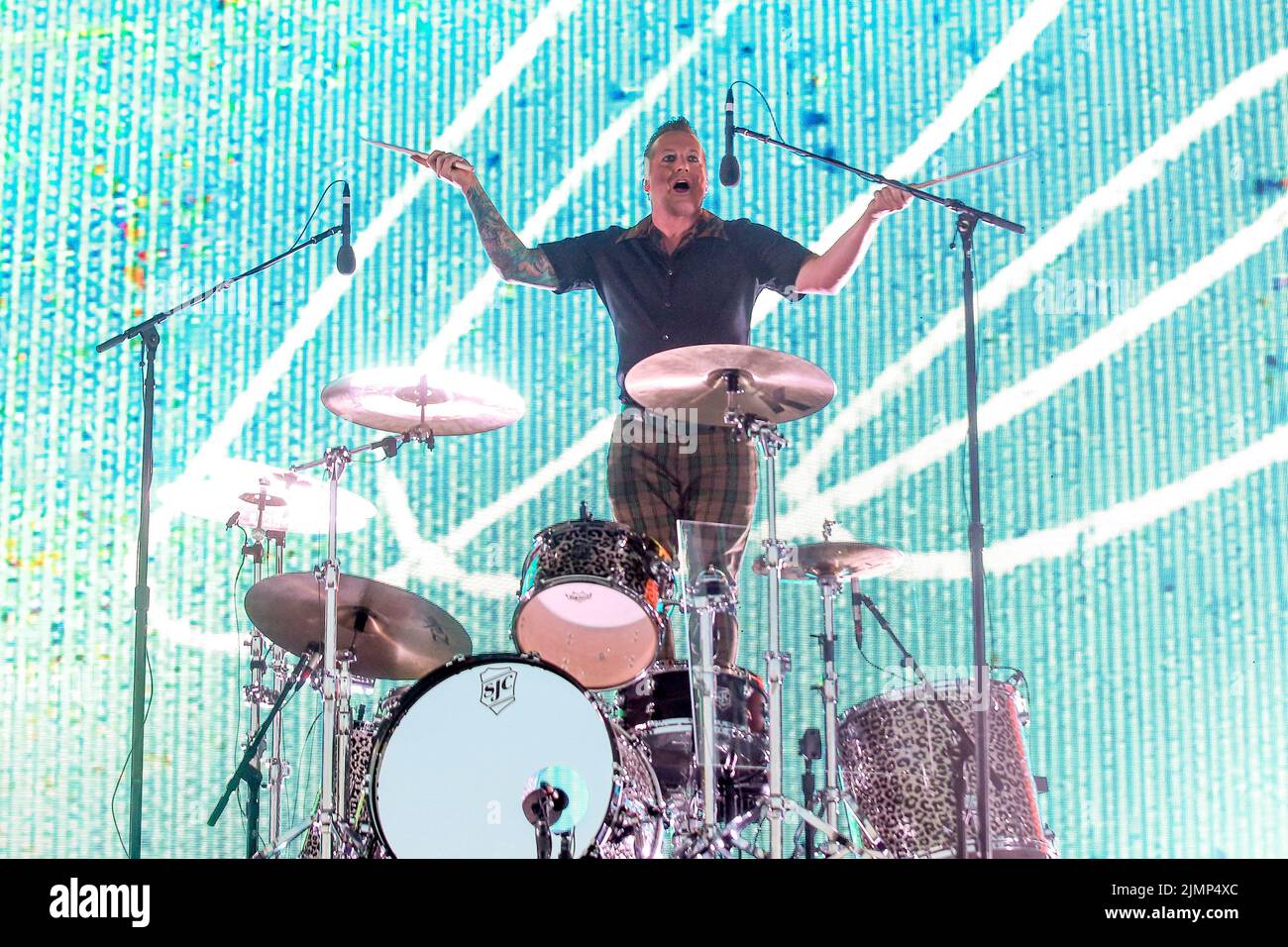 Green Day - Tre Cool performs during the 2022 Outside Lands Music and ...