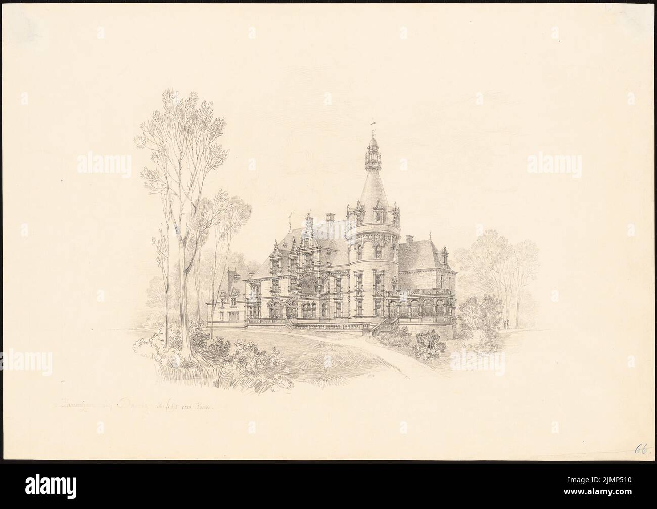 Grisebach Hans (1848-1904), manor house for Rudolf Mosse, Dyrotz (1894 ...