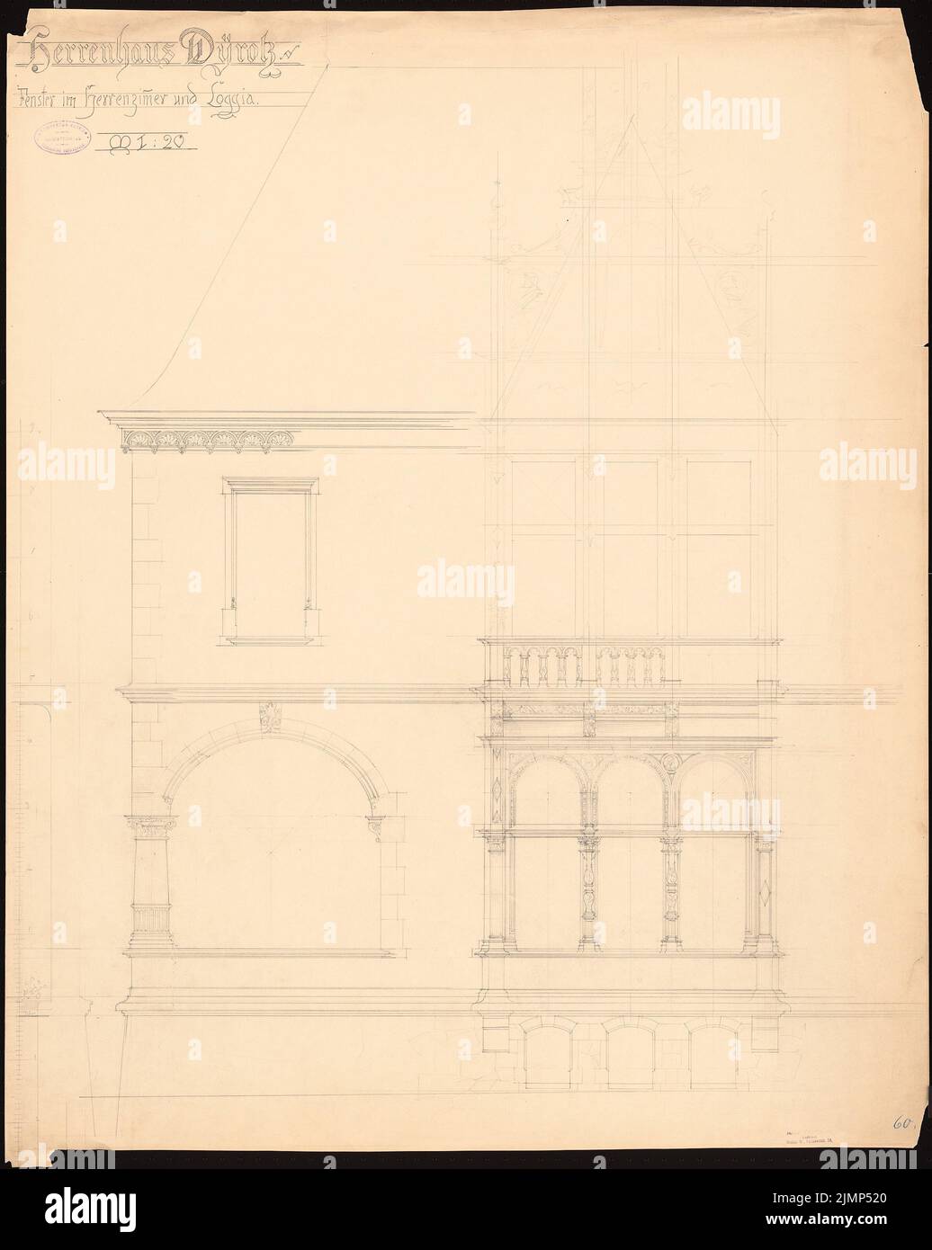 Grisebach Hans (1848-1904), manor house for Rudolf Mosse, Dyrotz (1894 ...