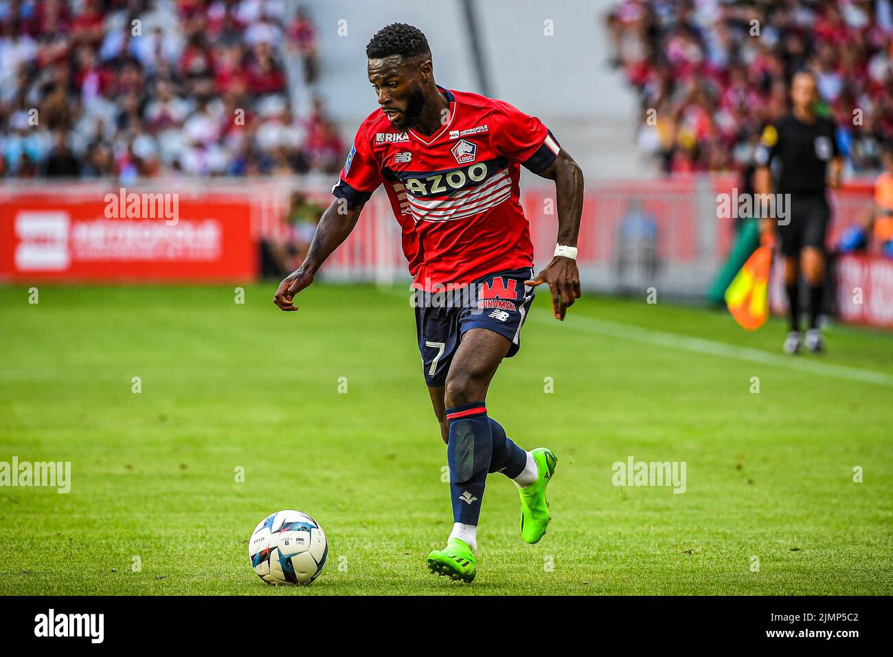 LILLE, FRANCE - AUGUST 7: Jonathan Bamba of Lille during the French ...