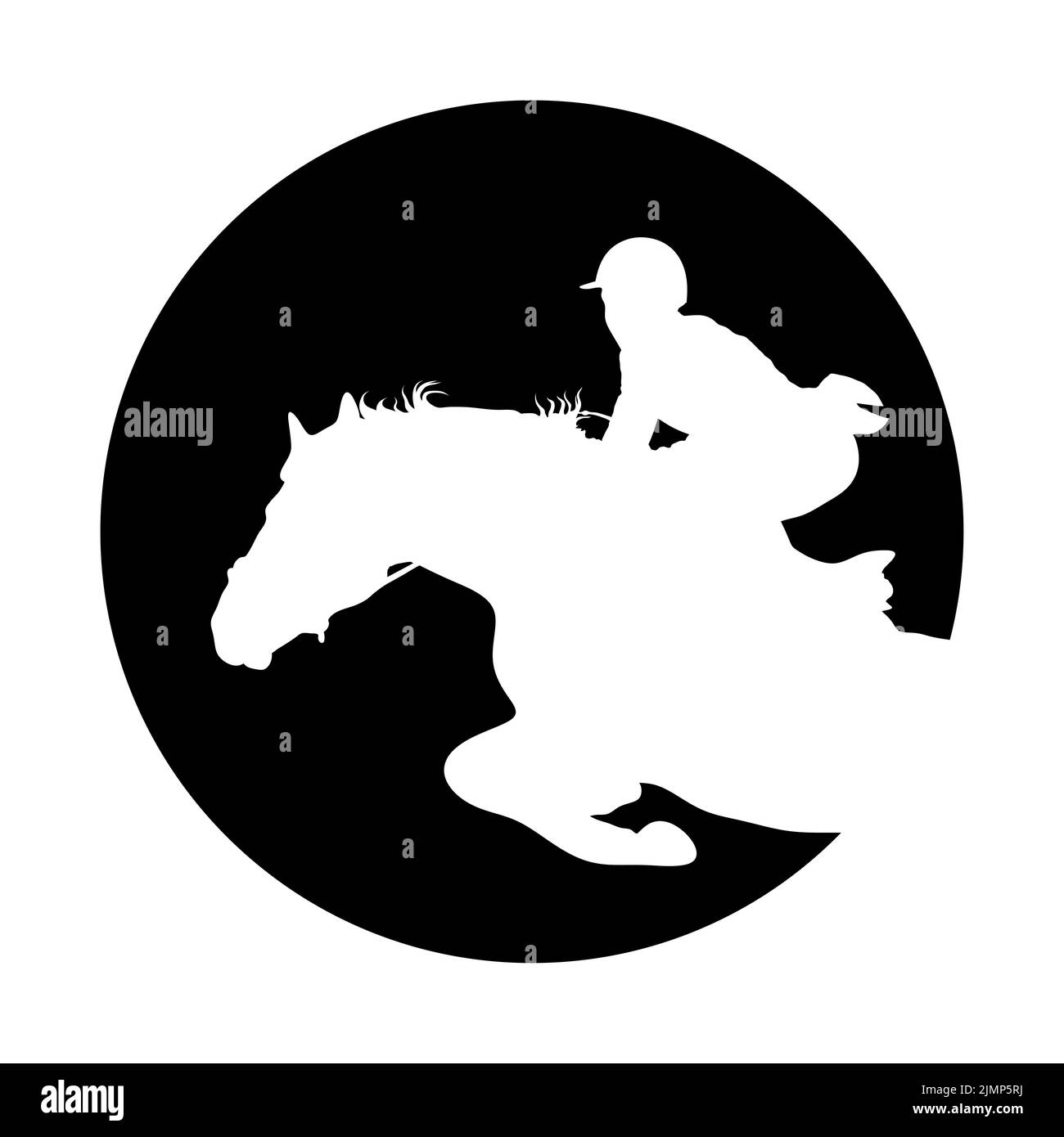 Show jumping silhouette Cut Out Stock Images & Pictures - Alamy
