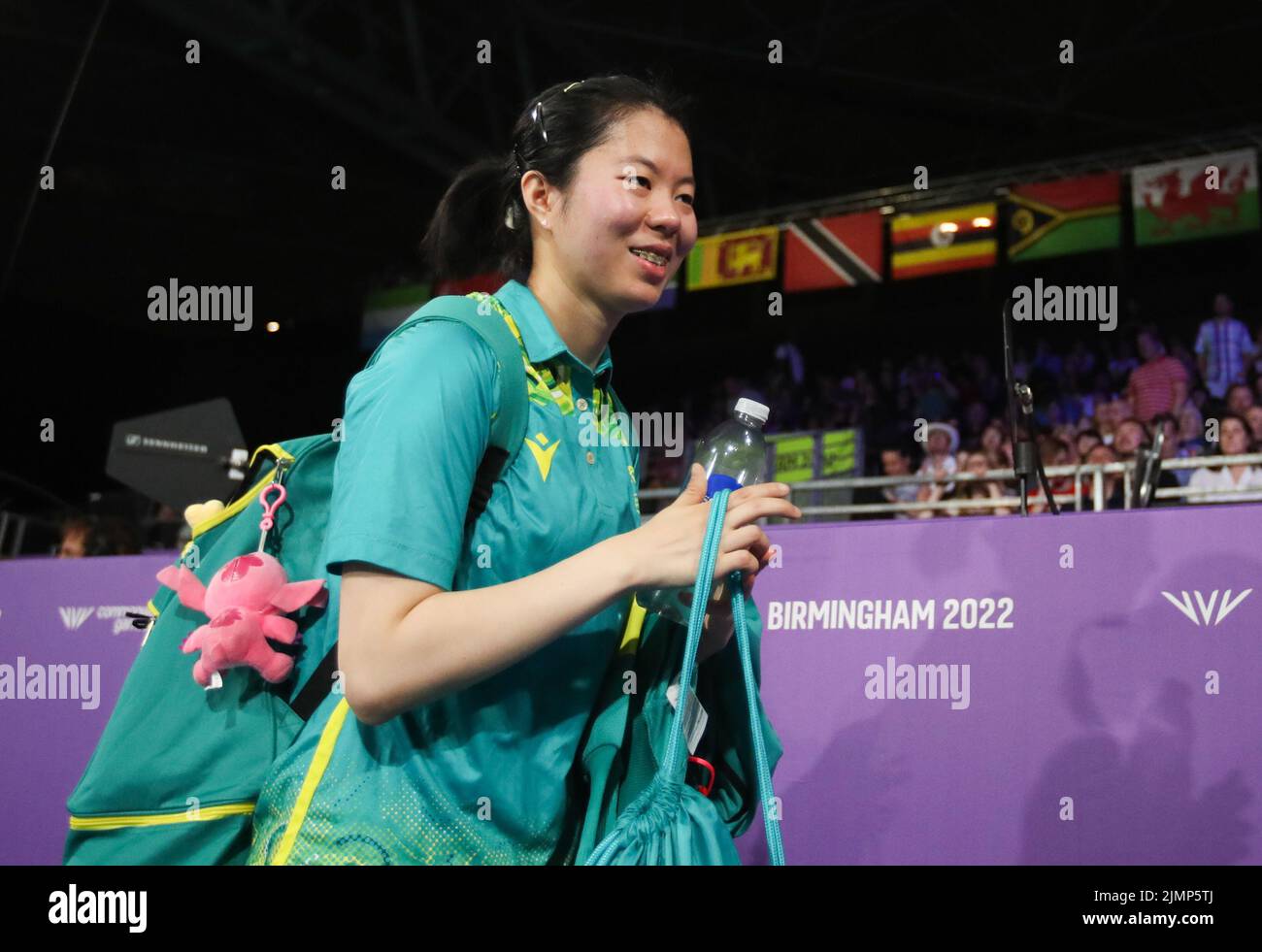 Australia’s Yangzi Liu reacts during their Table Tennis Women's Singles ...