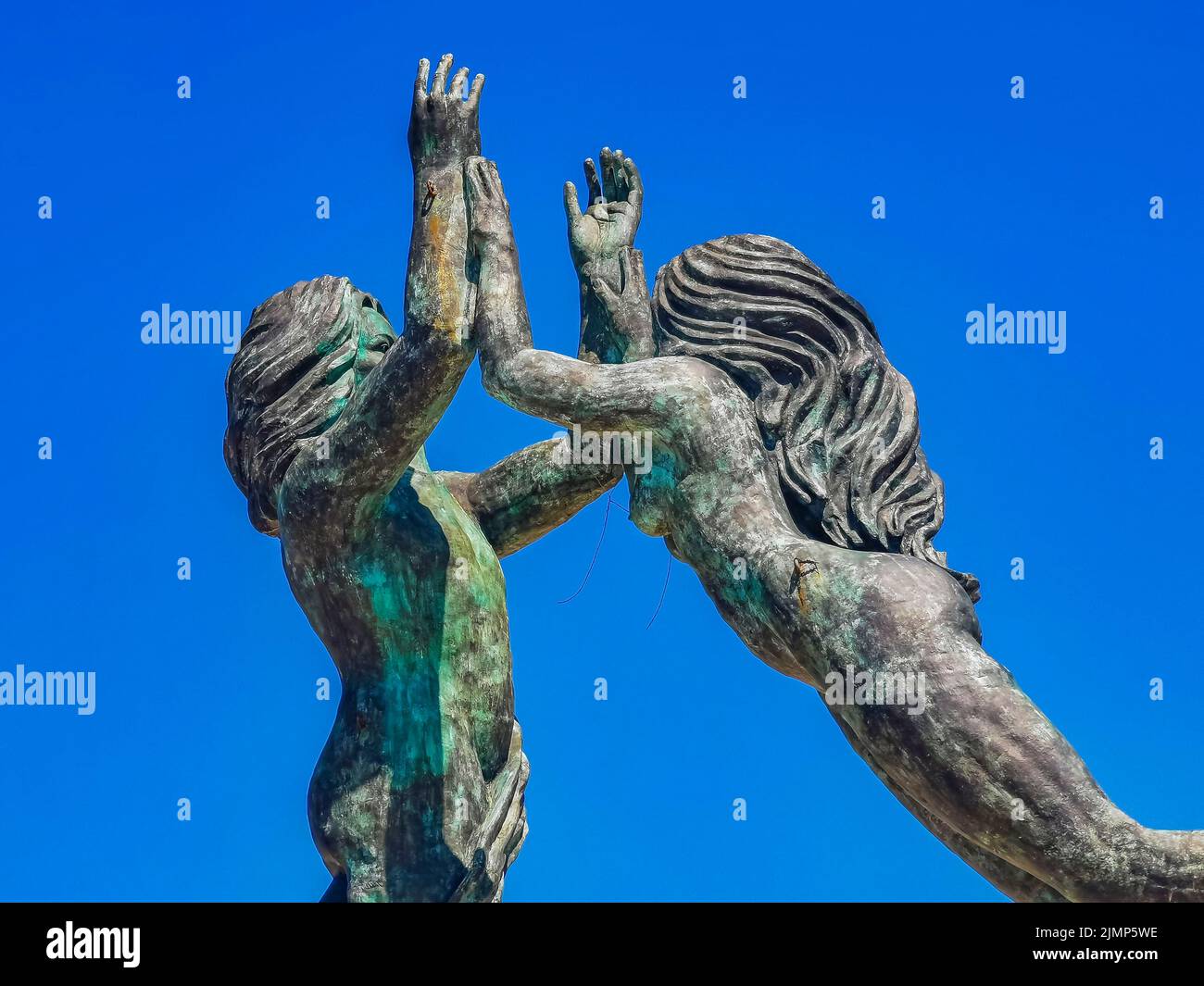 The ancient architecture of the Portal Maya in the Fundadores park with ...