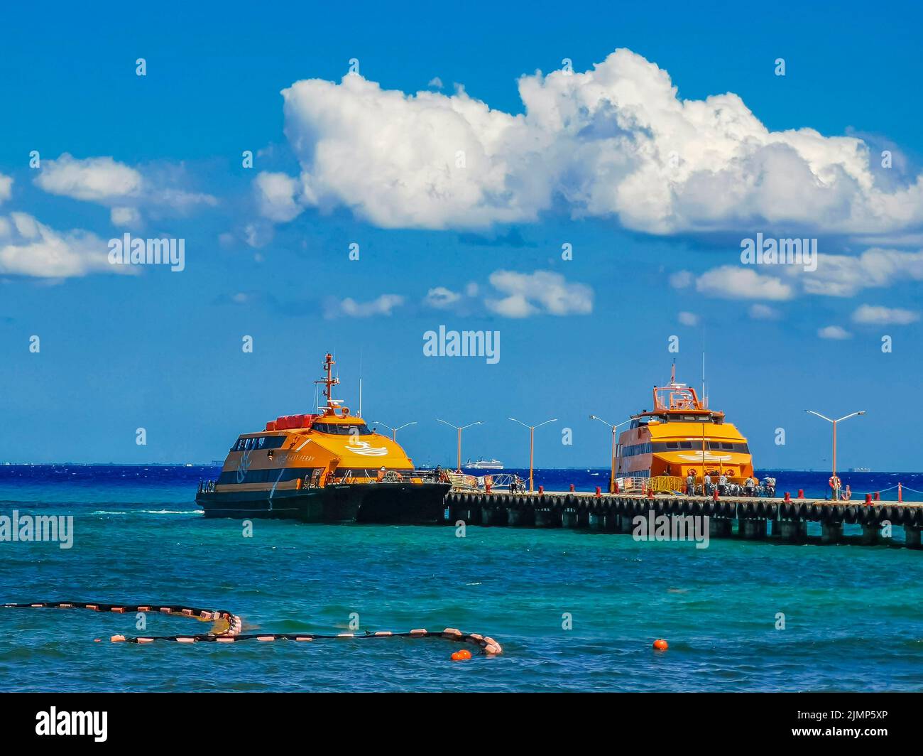 Playa del Carmen Mexico 14. May 2022 Ultramar Ferry to Cozumel island ...