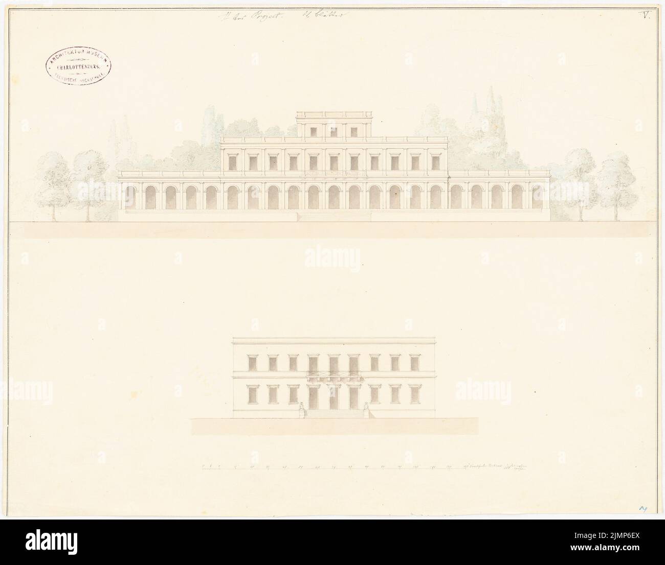 Moller Georg (1784-1852), Kurhaus in Bad Homburg/Höhe. 2nd project ...