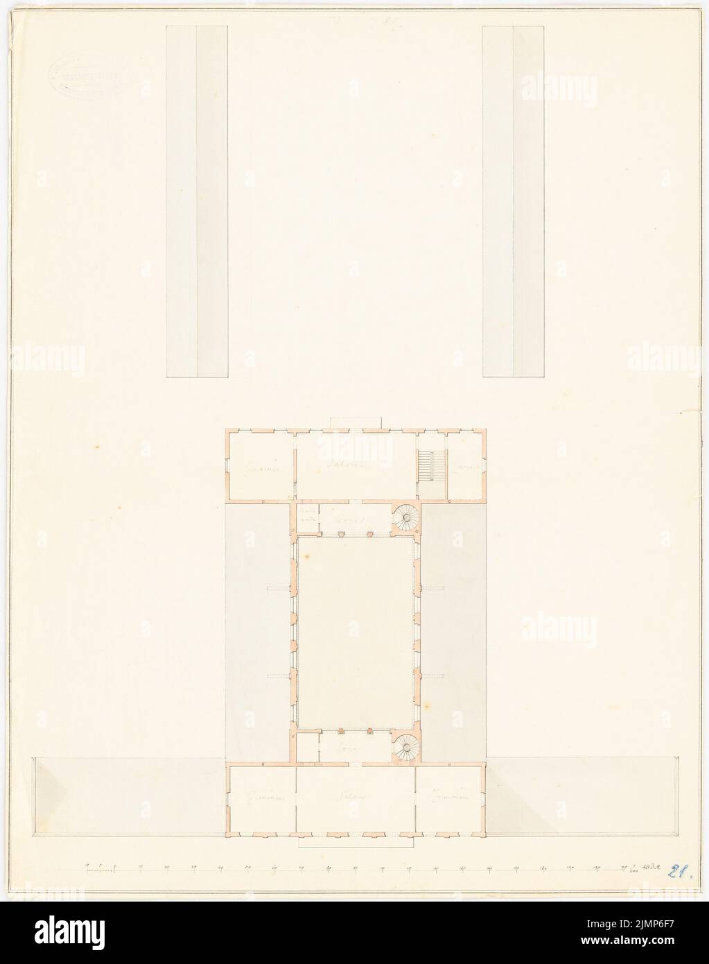 Moller Georg (1784-1852), Kurhaus in Bad Homburg/Höhe. 5. Project (1830 ...